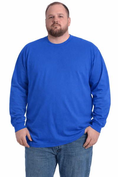 Sovereign Cotton Long Sleeve Tee | Sizes to 12XL and 12XT | Big and ...