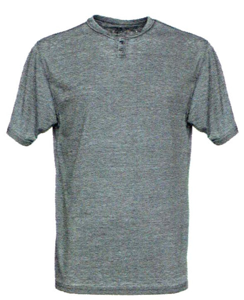 Foxfire 3 Button Indigo Washed Henley Tee | Big and Tall Mart